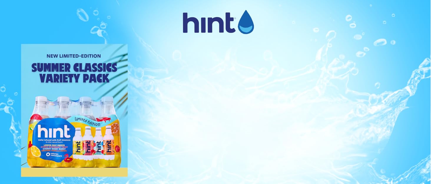 Amazon.com: Hint Bottled Water, Best Sellers Variety Pack Bundle - Purified Flavored Water with ...