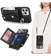 Amazon.com: Lipvina for iPhone 13 Case with Card Holder for Women,Phone Case with Strap ...