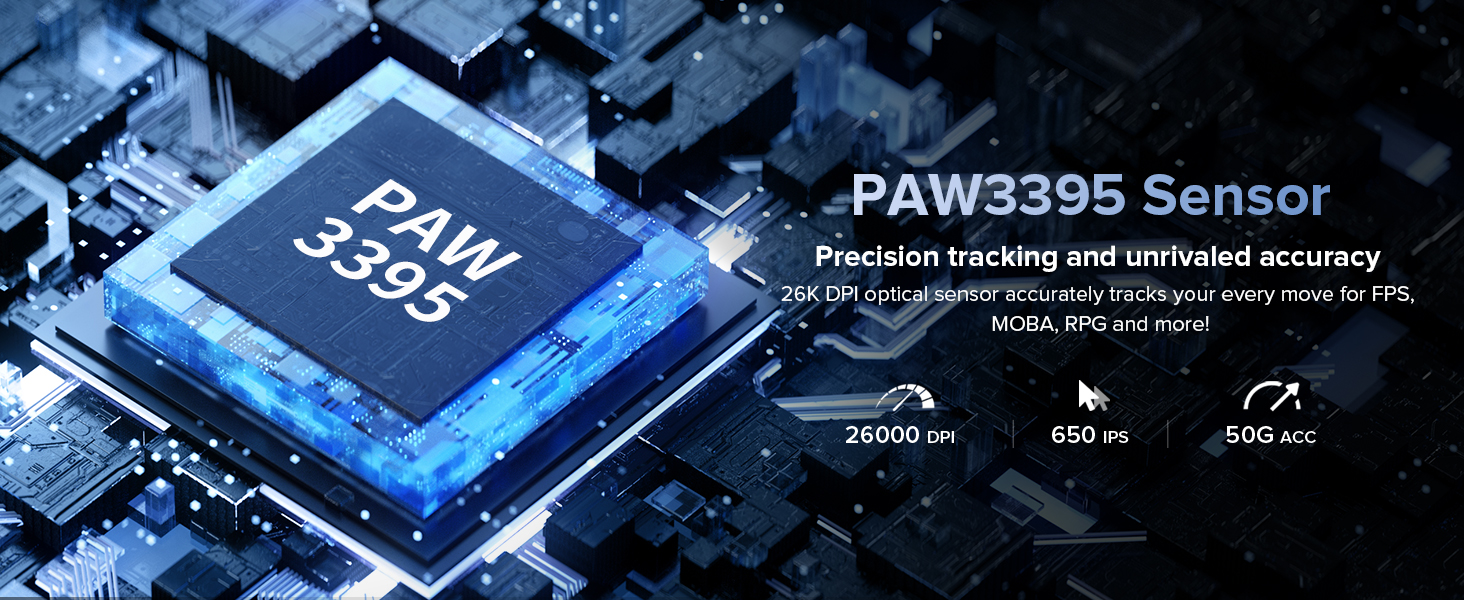 Amazon.com: DeLUX M900PRO Wireless Gaming Mouse, 8000Hz Polling Rate, RGB Charging Dock, 63g ...