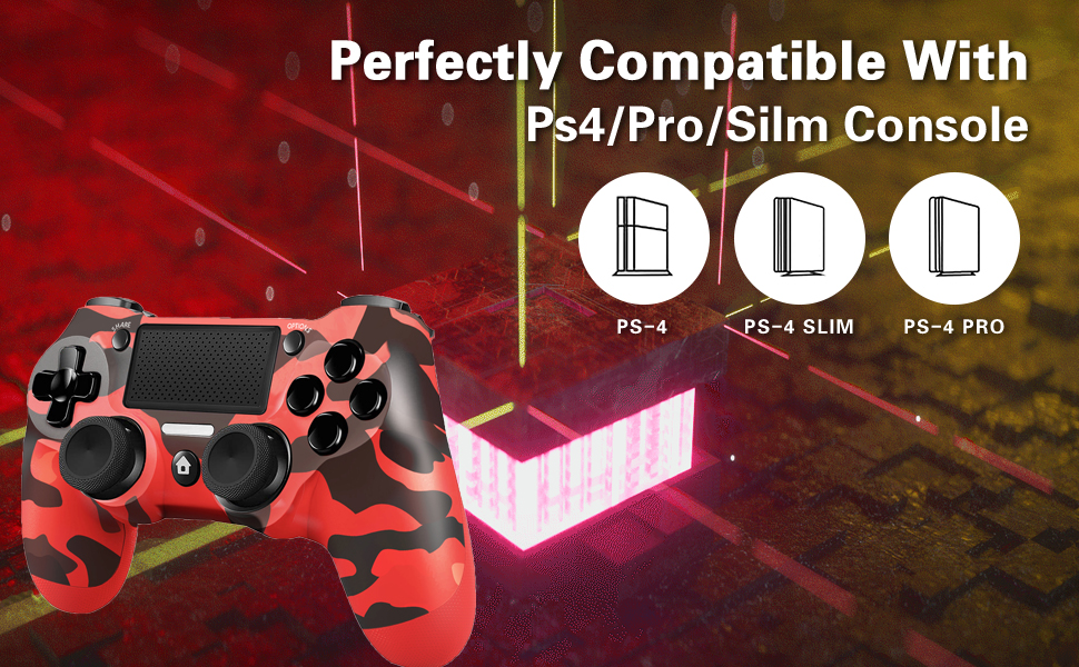 Amazon.com: Qayacir Controlador inalámbrico compatible con PS-4/PS-4 Slim/PS-4 Pro, con joystick ...