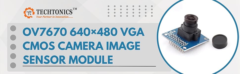 Techtonics OV7670 640x480 VGA CMOS Camera Image Sensor Module for Arduino,ARM & other MCU ...