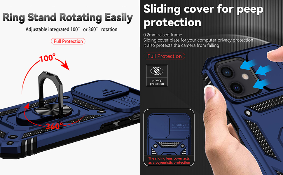 Amazon.com: SKTGSLAMY for iPhone 12 Case,Phone 12 Pro Case,with Screen Protectors and Camera ...