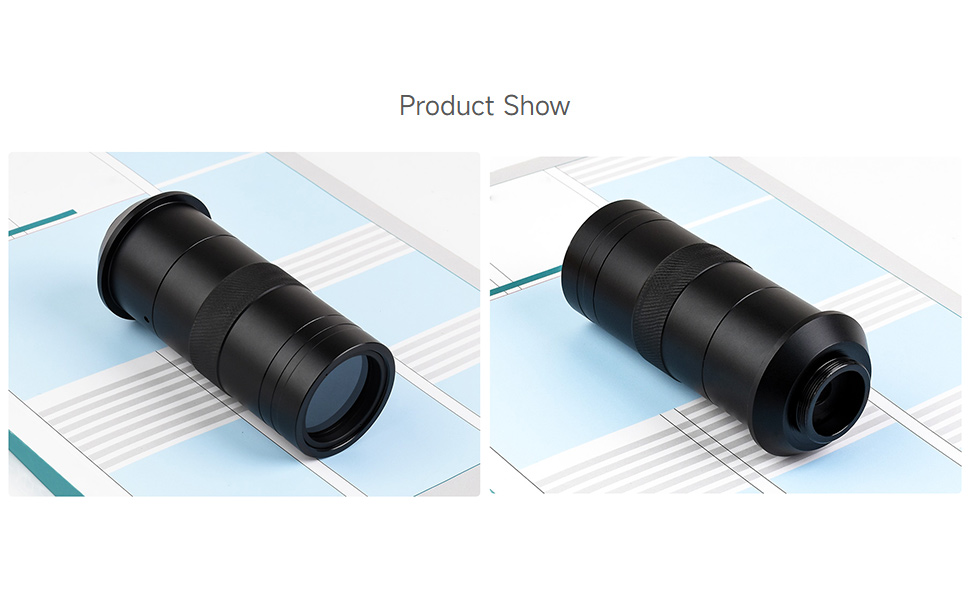 Waveshare 100X Industrial Microscope Lens, C/CS-Mount, Compatible with Raspberry Pi HQ Camera ...