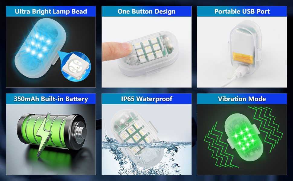 Amazon.com: LECART High Brightness Wireless Led Strobe Lights 7 Colors ...