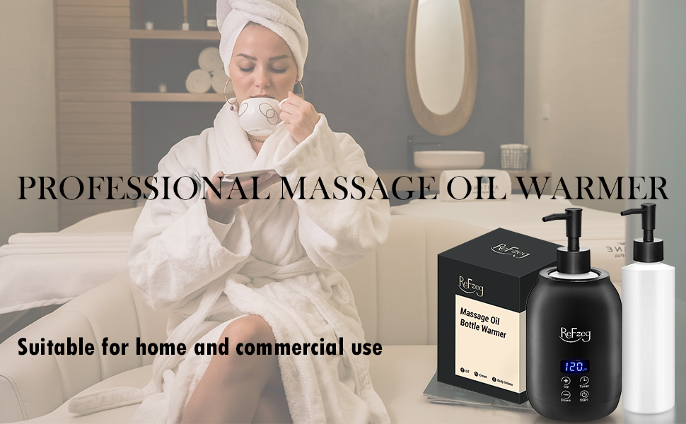 Amazon.com : Massage Oil Warmer Bottle Professional Electric Lotion Digital Heater for SPA ...