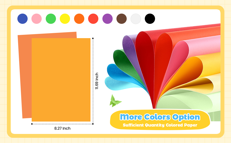 Amazon.com : Harloon 500 Sheets Construction Paper Assorted Colors Bulk ...