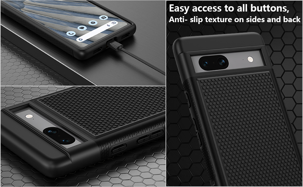 FNTCASE for Google Pixel 7A Case: Dual Layer Drop Protection Tough Phone Case 360 Military Grade ...