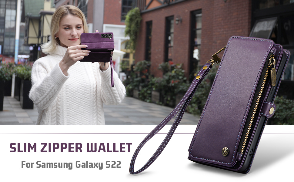 Amazon.com: Defencase for Samsung Galaxy S22 Case, 【RFID Blocking】 for Galaxy S22 Case Wallet ...