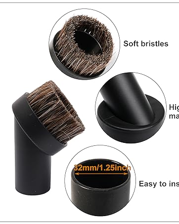 Amazon.com - RDEXP Round Dust Brush 25mm Horse Hair 1.25" Vacuum ...