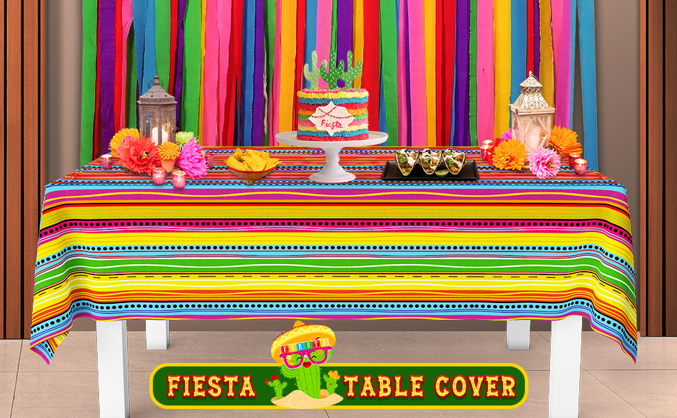 Amazon.com: KatchOn, 3 PCS XtraLarge Cinco De Mayo Tablecloth - 108x54 ...