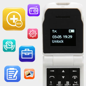 Dpofirs Flip Phone, Seniorenhandy ohne Vertrag, Klapphandy Mobiltelefon mit Großen Tasten, 2G ...