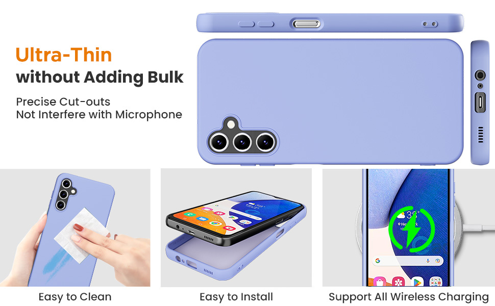 Amazon.com: AICase for Samsung Galaxy A14 5G Case, Silicone Thin Slim Fit Protective Android ...