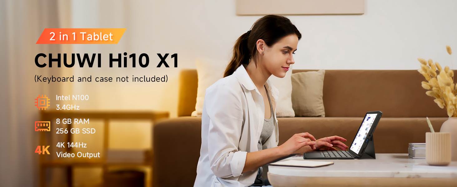Amazon.com : CHUWI 2025 Hi10 X1 Windows 11 Tablet 10.1'', Intel N100(Up to 3.4GHz), 8GB LPDDR5 ...