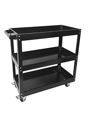 Amazon.com: LFGUD 3-Tier Commercial Utility Cart, 3 Shelves Steel Service Tool Cart with Brake ...