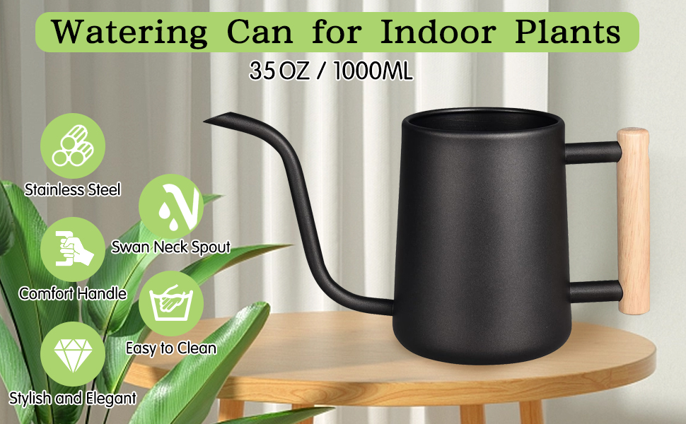 Amazon.com : kathson Indoor Watering Can, 35oz/1000ml Small Watering Can, Plant Watering Can ...