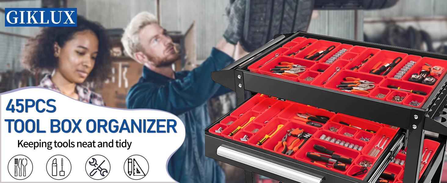 45 Pack Tool Box Organizer Tool Tray Dividers, Toolbox Drawer ...