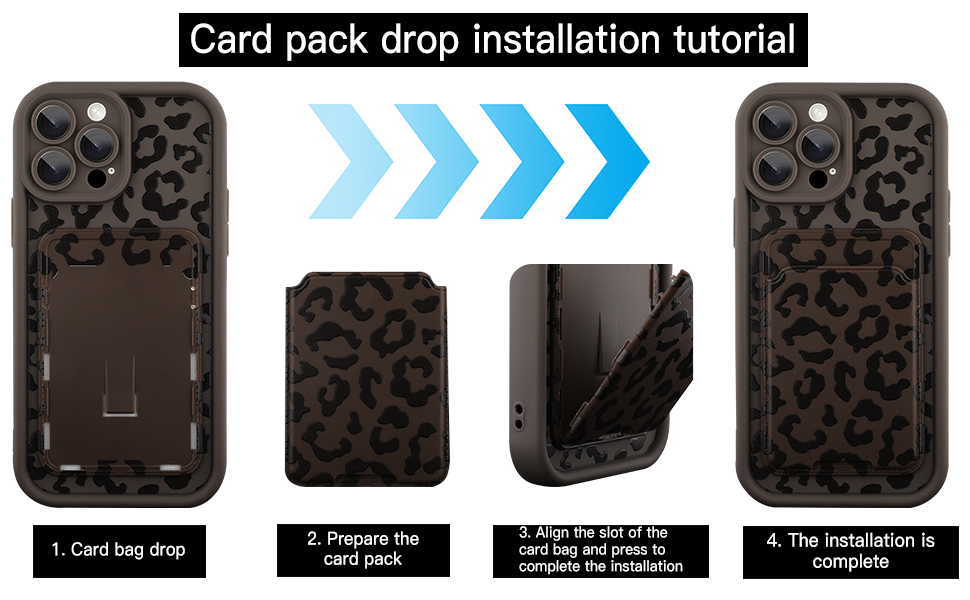 Amazon.com: MOWIME Compatible with iPhone 15 Pro Max Case with Card Holder, Cheetah Print ...