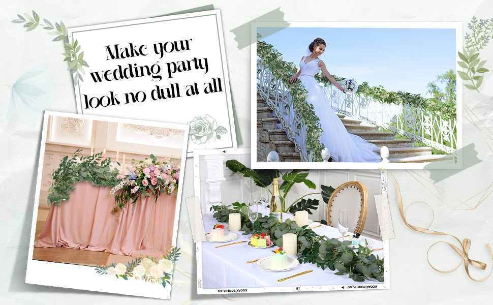 Amazon.com: 10 Sets Artificial Greenery Garlands Bulk Total 55.8 Feet Silver Dollar Eucalyptus ...