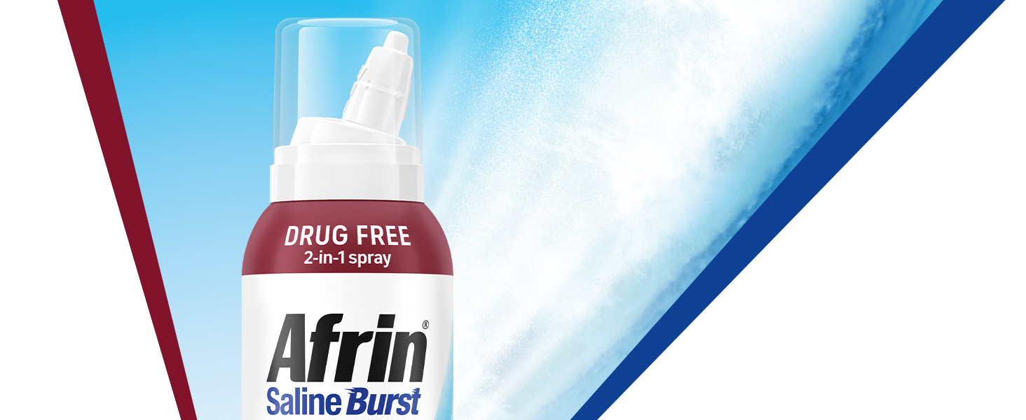 Amazon.com: Afrin Saline Burst Extra Strength Daily Saline Mist, Nose Spray for Nasal Congestion ...