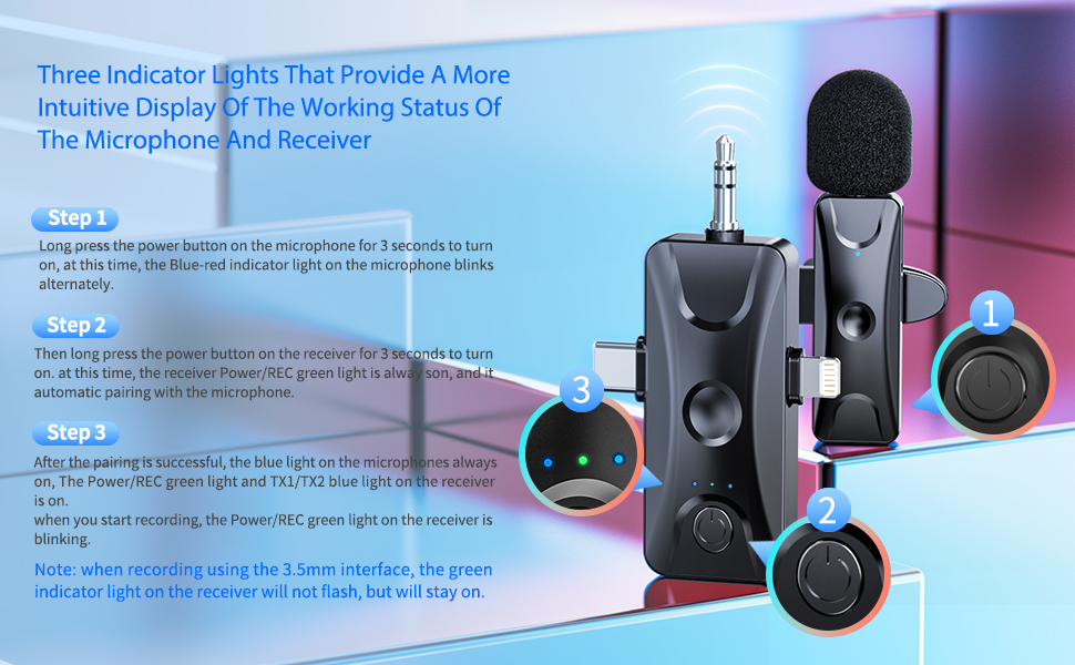 Wireless Lavalier Microphone for iPhone Android: Mini Lapel Mic with Intelligent Noise ...