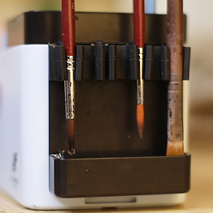 KRYDRUFI Portable All-in-One Modular Painting Station with Paint Brush Cleaner and Holders,Wet ...