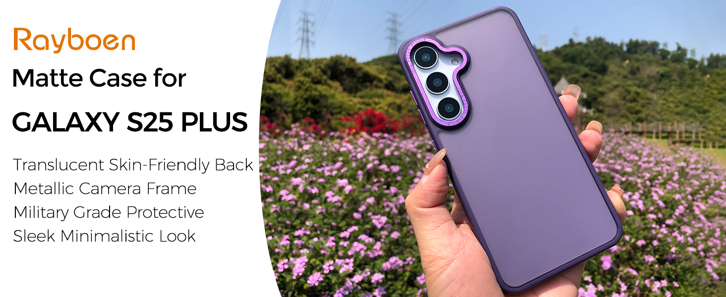 Amazon.com: Rayboen for Samsung Galaxy S25 Plus case, Skin Feel Translucent Frosted Anti-Scratch ...