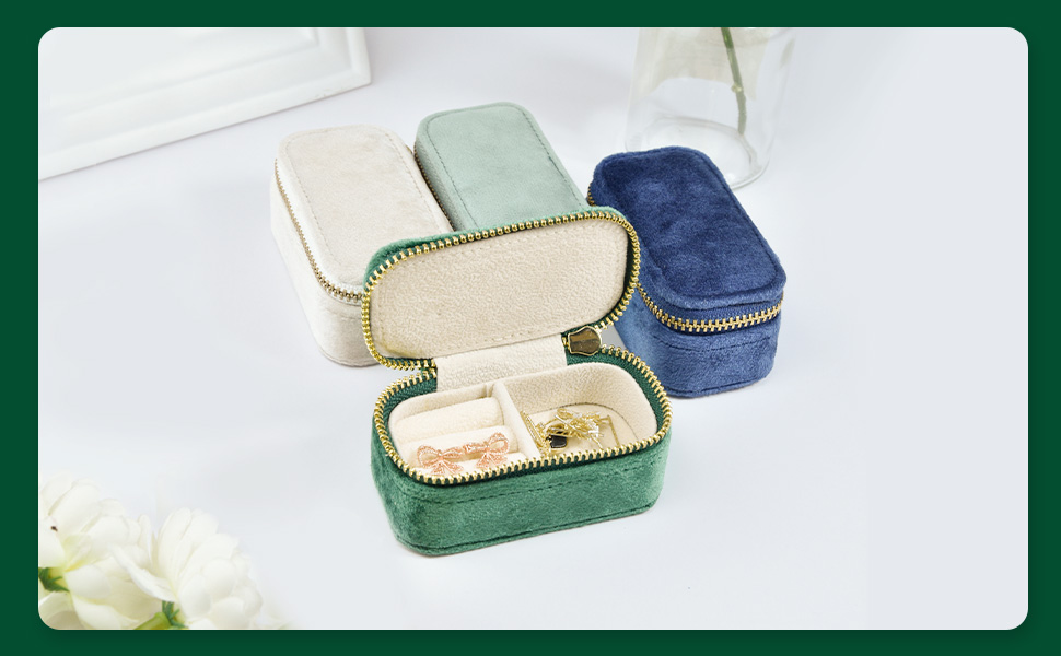 TAIMY Mini estuche de viaje para joyas, joyero de viaje pequeño, caja organizadora portátil de ...