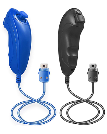 Mueuton 2 Pack Wii Nunchucks, Remote Nunchuck Controller Compatible ...