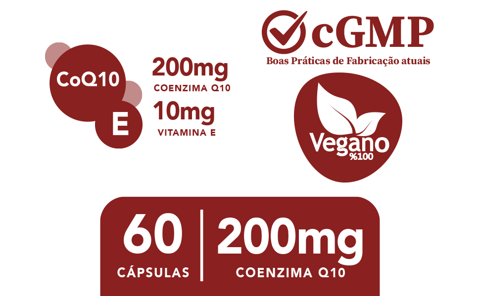 Coenzima Q10 200 mg Puro Nutrition + Vitamina E, CoQ10, 60 Cápsulas, Suplemento Vegano | Amazon ...