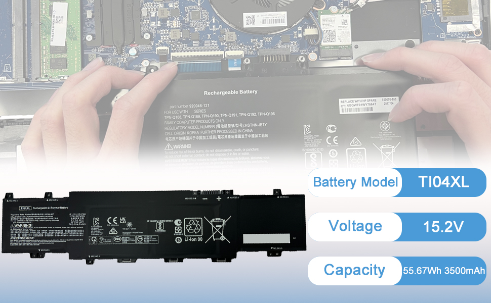 Amazon.com: LHKJBDY TI04XL Laptop Battery Replacement for HP Envy 17-CH 17-CH0027UR 17-CH0026UR ...