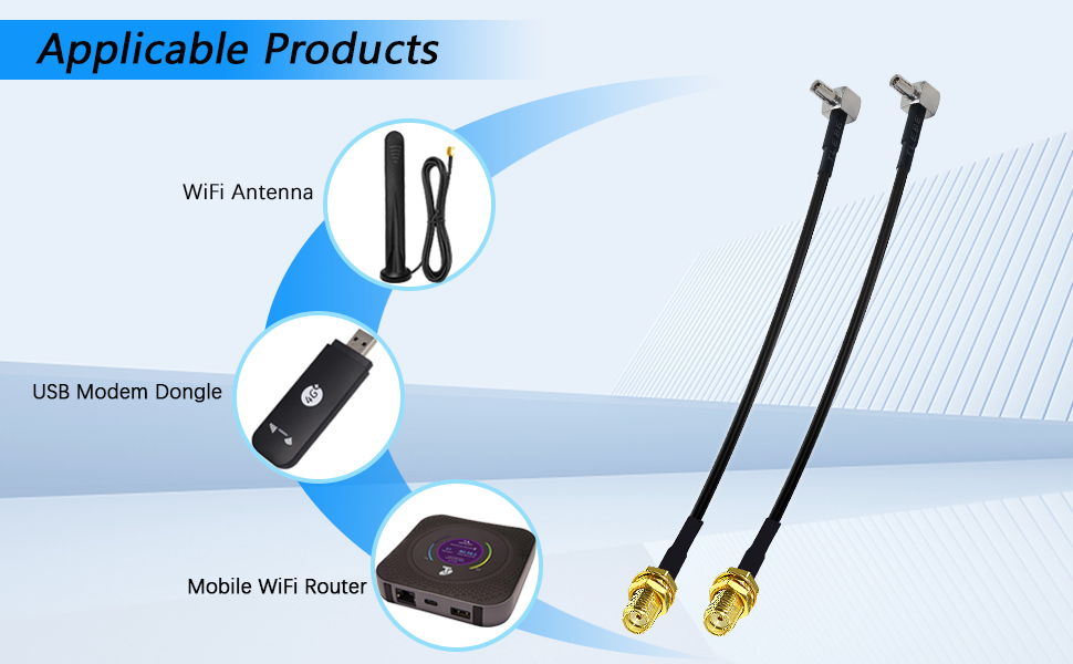 SMA to TS9 RG174 Cable SMA Female to TS9 Male Right Angle Cable, TS9 to SMA Adapter Cable TS9 ...