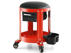 Amazon.com: IRONMAX Rolling Creeper Seat, Garage Shop Stool on Wheels with Padded Seat & Tool ...