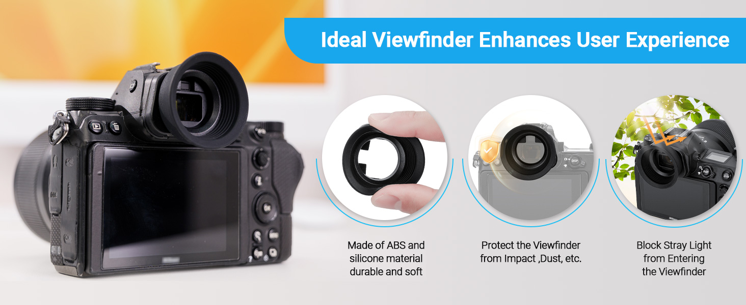 Amazon.com : Extended Round Z6III Z5II Z7II Z6II DK-29 Eyecup, Upgraded Soft Silicon Eye Cup ...