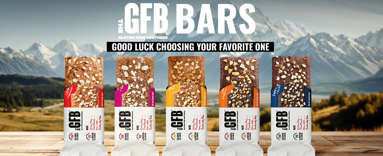 Amazon.com : The GFB Variety Pack Protein Bars - Gluten Free, Plant Based, Non GMO, Sustainably ...