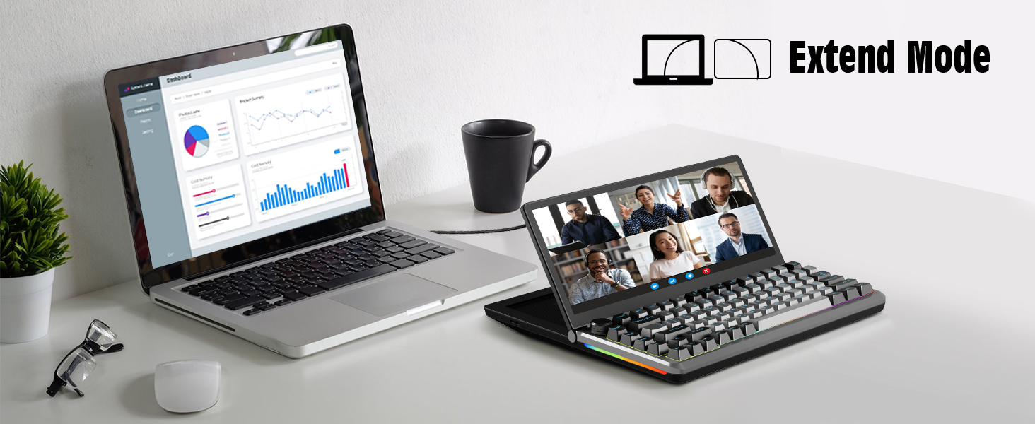 Amazon.com: AOKER Touch Screen Keyboard Monitor - Portable Foldable ...