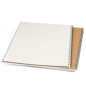 LEXININ 4 PCS A3 Spiral Bound Sketchbook, A3 Drawing Landscape Sketchbook, 30 Sheets/60 Pages ...