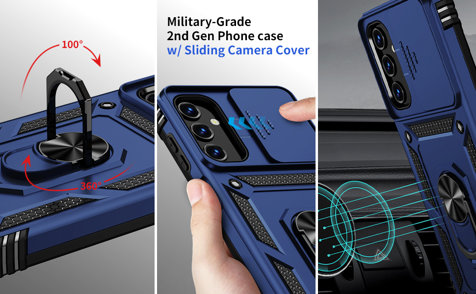 Amazon.com: Vinve for Samsung Galaxy A14 5G Case with Slide Lens Cover, HD Screen Protector ...
