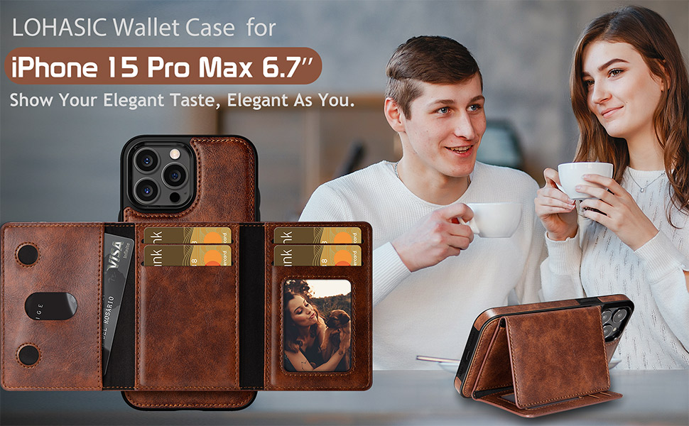Amazon.com: LOHASIC for iPhone 15 Pro Max Wallet Case, Detachable Wallet 5 Card Holder with ...
