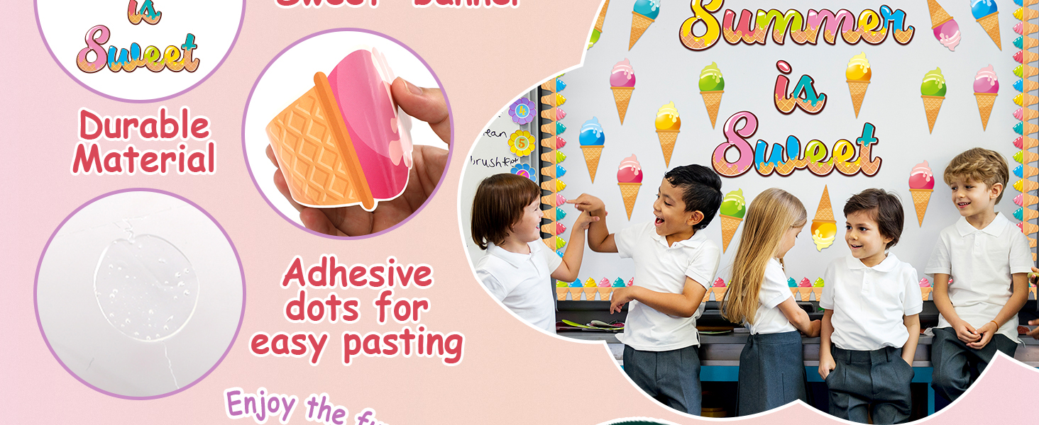 Amazon.com : Summer Bulletin Board Classroom Decorations Colorful Ice ...