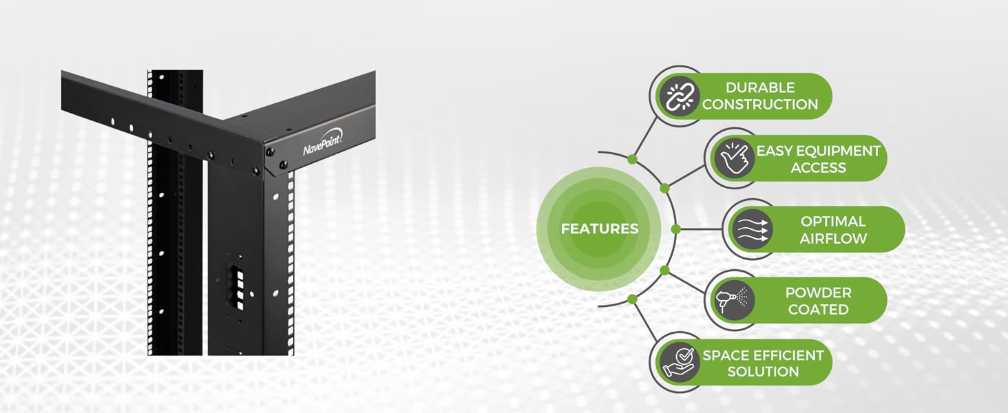 Amazon.com: NavePoint 42U Server Rack, 4-Post Open Frame Rack for 19" Networking Equipment ...