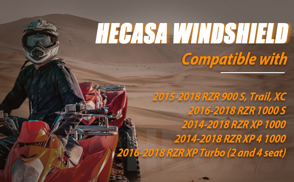 Amazon.com: Full Glass Windshield with Wiper Compatible With Polaris ...