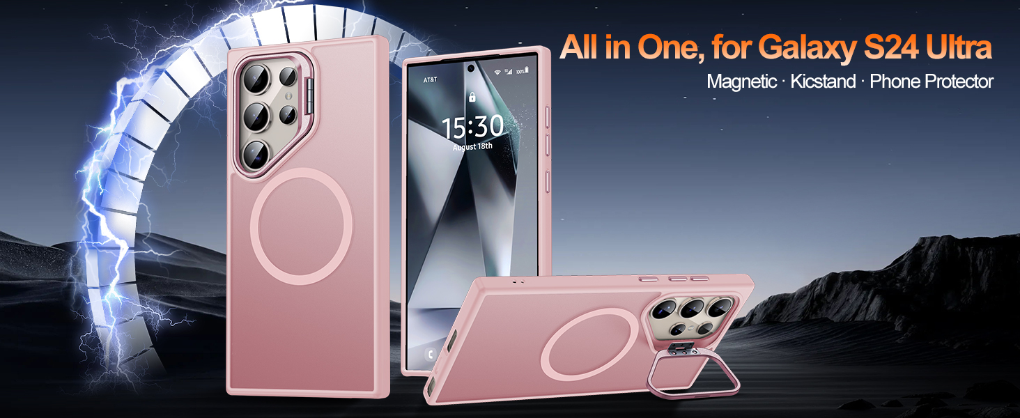 Amazon.com: JAME for Samsung Galaxy S24 Ultra Case, Slim S24 Ultra Case with Stand, [Compatible ...