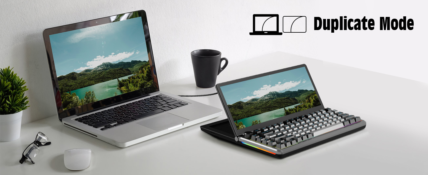 Amazon.com: AOKER Touch Screen Keyboard Monitor - Portable Foldable ...