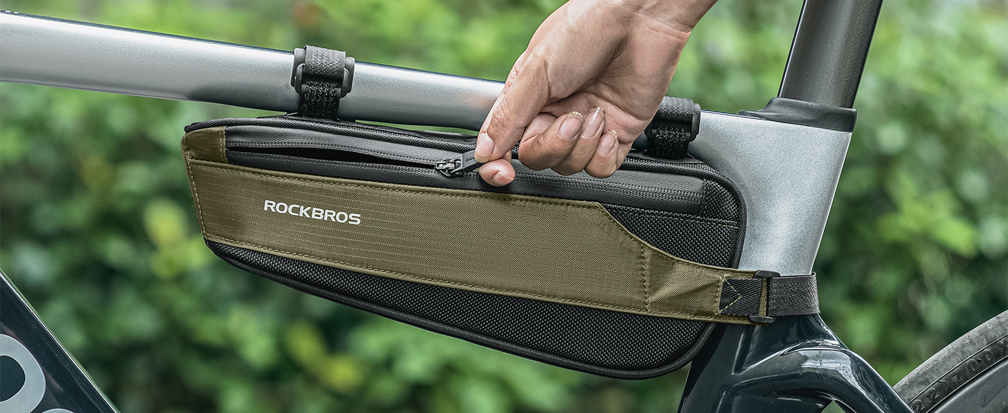 Amazon.com: ROCKBROS Bike Frame Bag Bike Top Tube Bag 2 Pieces Combi Bike Bag Bike Triangle Bag ...