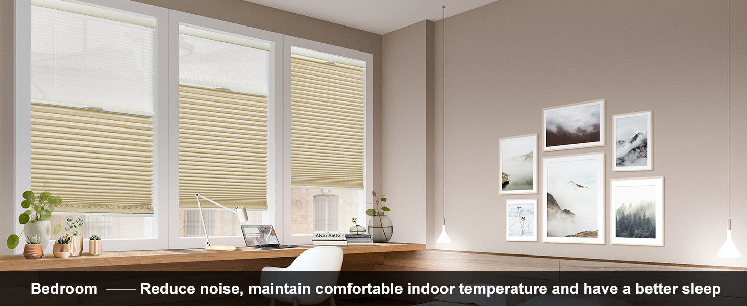 Persilux Custom Window Blinds Top Down Bottom Up Cellular Shades Cordless Blackout Room ...