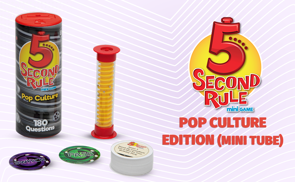 Amazon.com: 5 Second Rule Game Pop Culture Edition (Mini Tube) - Simple ...