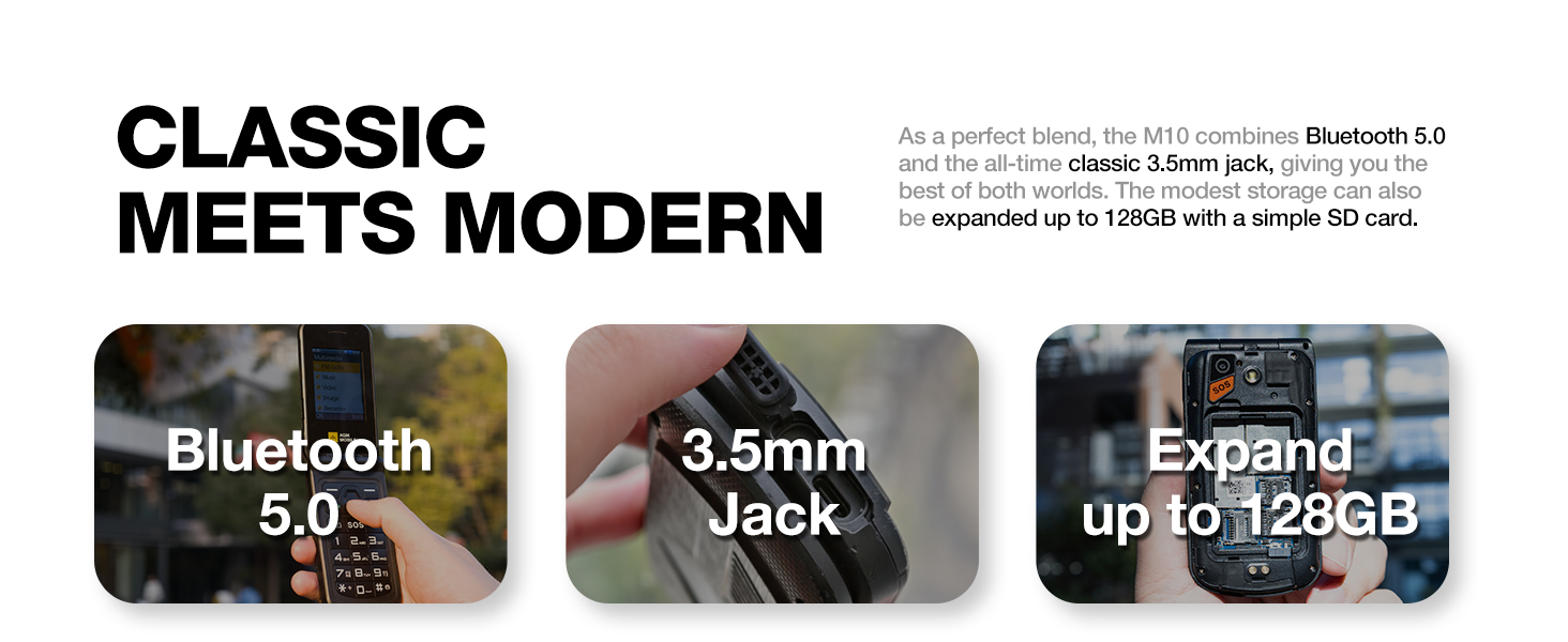 AGM M10 Rugged Basic Flip Phone, 4G Feature Cell Phone, Simple Mobile ...