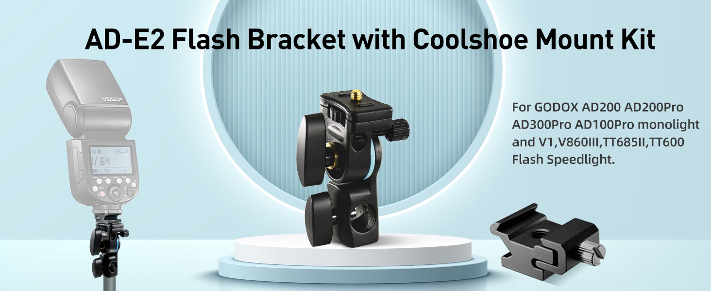 Amazon.co.jp: GODOX AD-E2 フラッシュブラケット,コールドシュー付き,GODOX AD200 AD200Pro ...