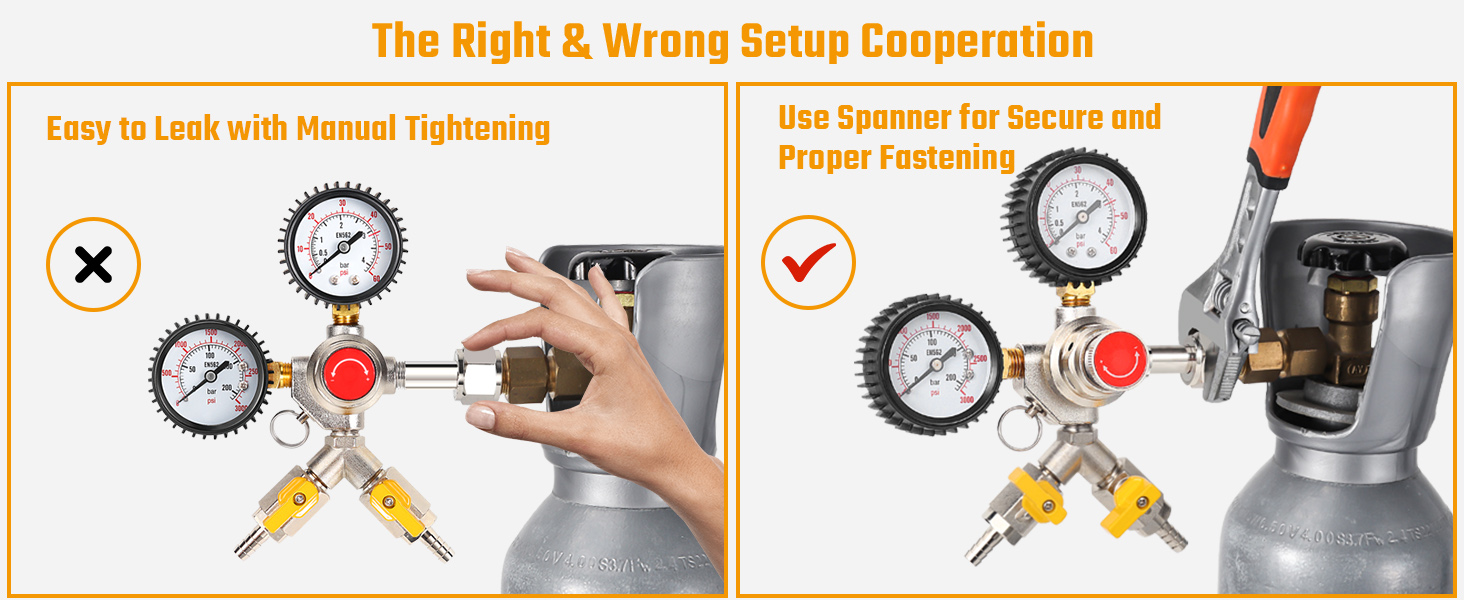 Amazon.com: Chciyich C02 Regulator for Kegerator - CGA320 C02 Pressure Regulator for 2 Beer Kegs ...