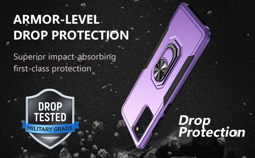 Amazon.com: Fucozan Samsung Galaxy S20 Plus Case with Kickstand, Armor Magnetic Ring, Rugged ...